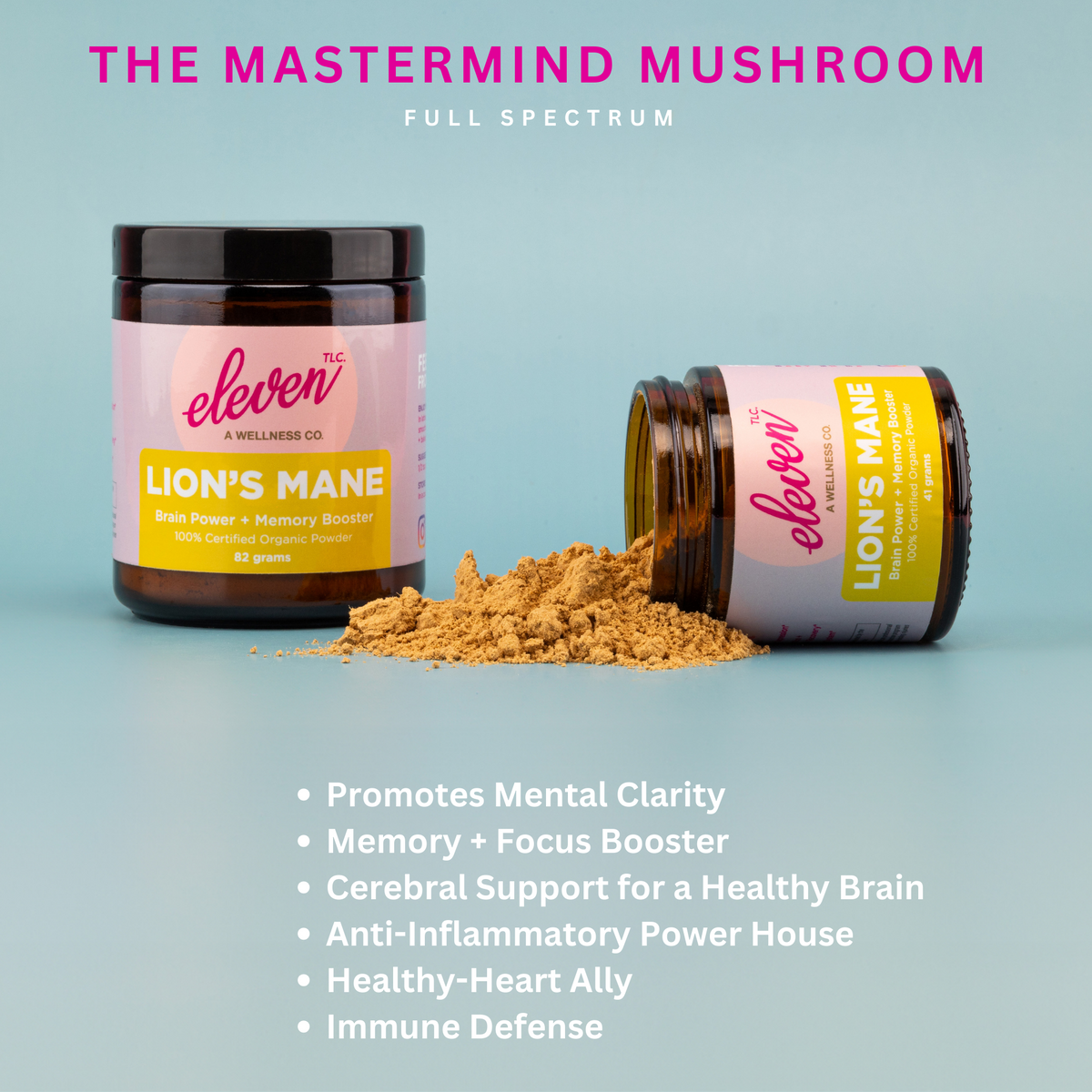 Organic Lion's Mane Powder | Eleven TLC