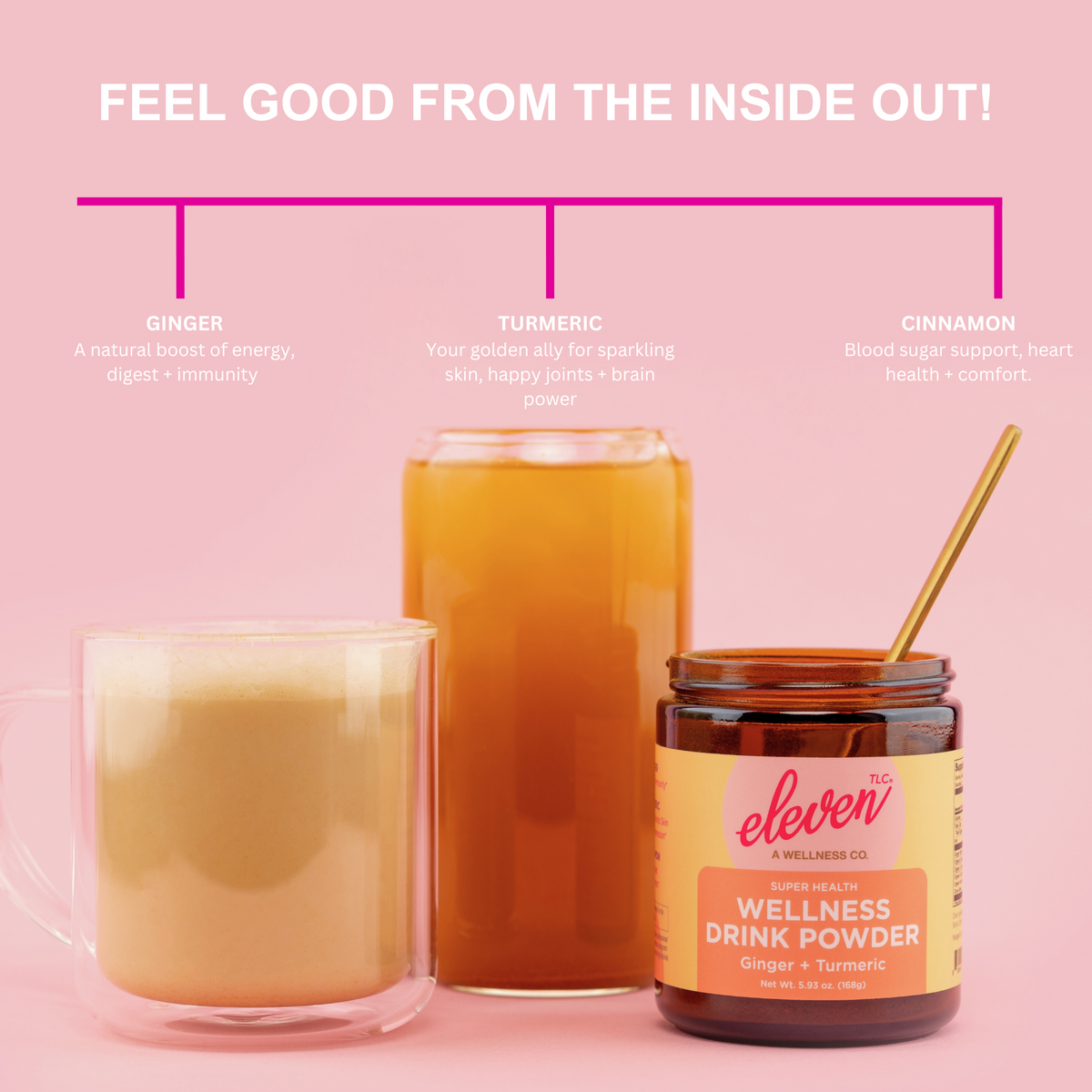 Ginger Turmeric Organic Spiced Golden Superfood Drink Mix + Instant La ...